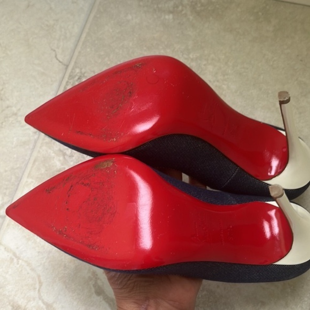 Christian Louboutin So Kate Denim Pumps - Gem